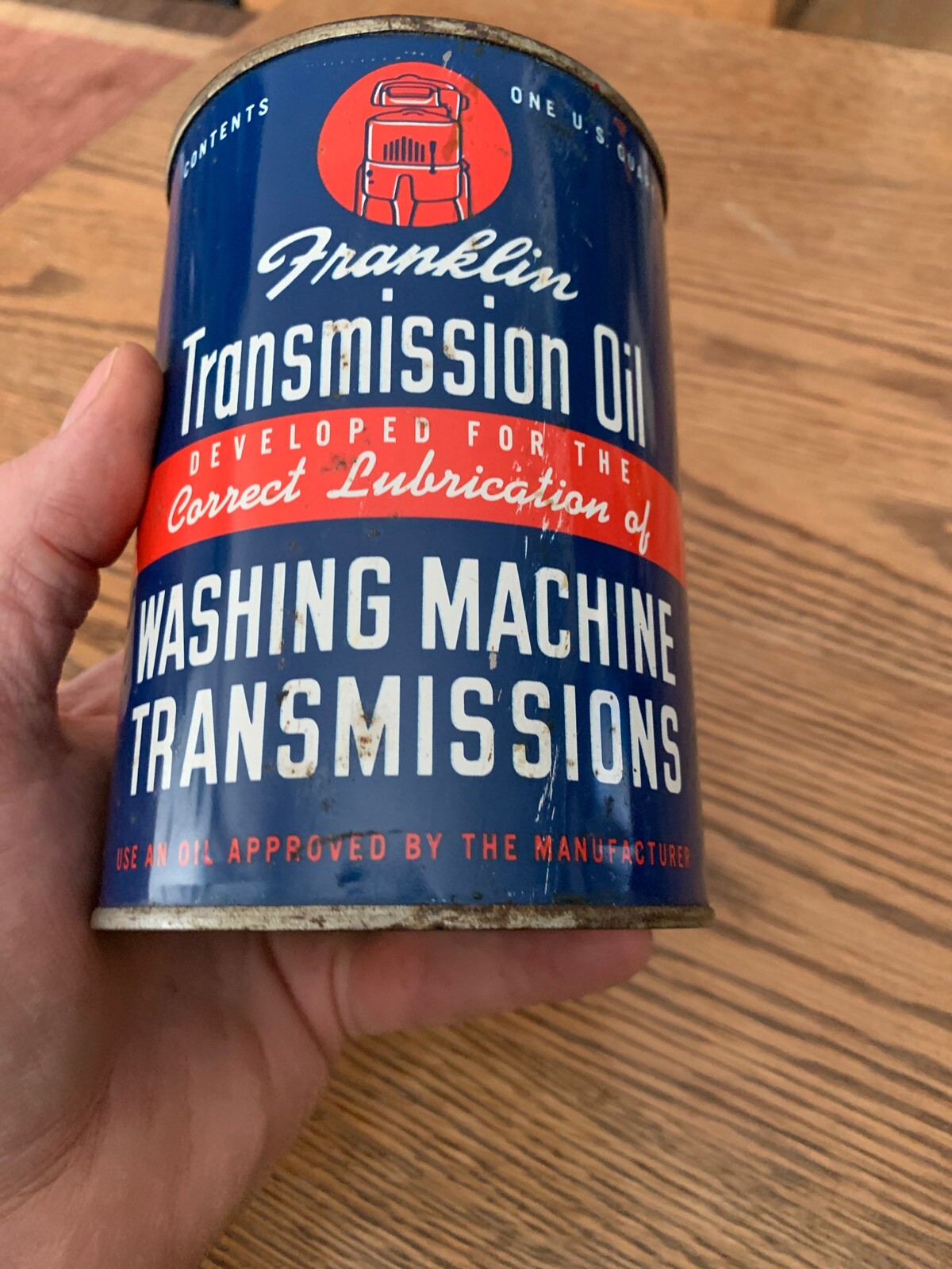 Vintage Franklin Oil Washing Machine Transmission Oil One Quart Full ...