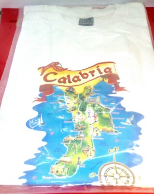 Calabria Souvenir T-Shirt, Quality Imaging, 100% Cotton, Made in Italy ...
