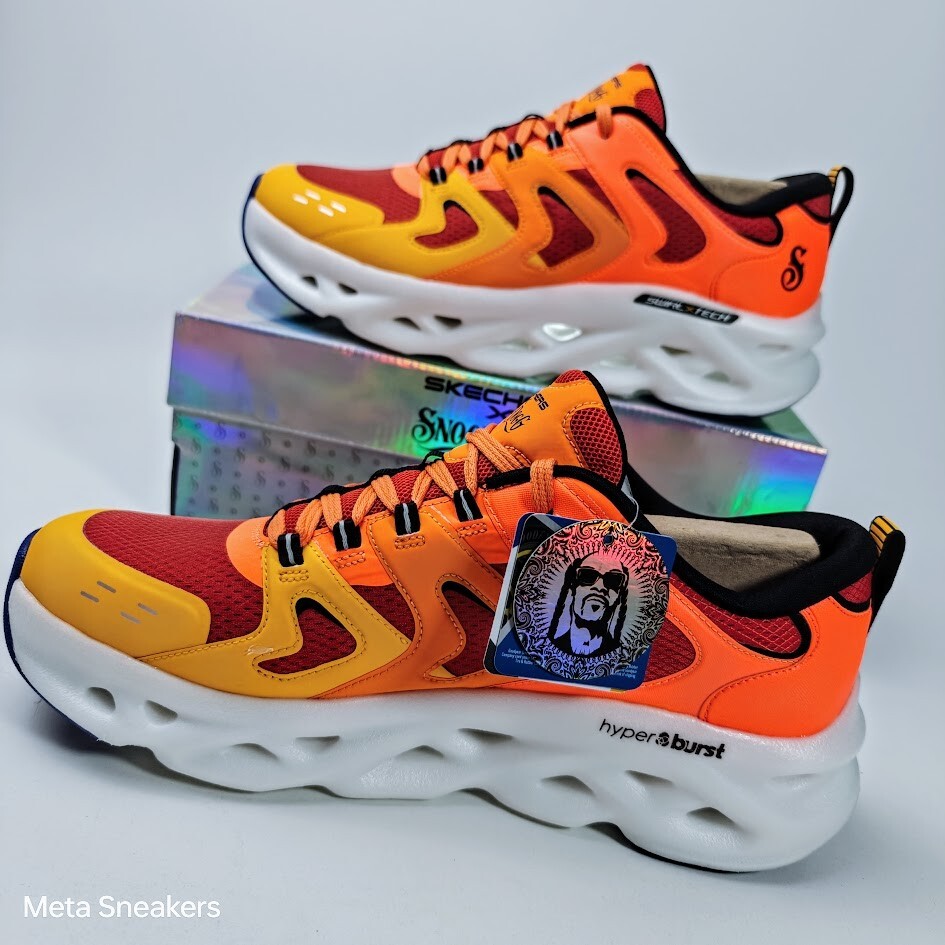 Skechers Snoop Dogg Men's US 12 Orange Red Yellow White Go Run Swirl ...