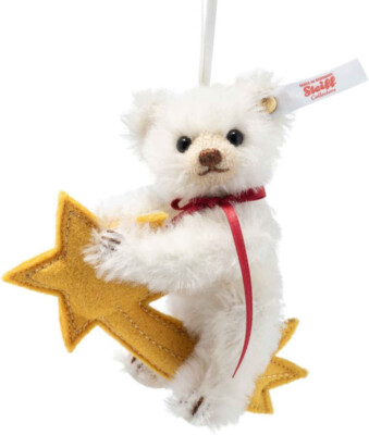 Steiff Teddy Bear on Shooting Star Holiday Ornament Mohair Ltd Ed ean ...