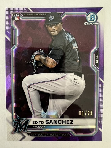 2021 Bowman Chrome Sapphire Sixto Sanchez Purple Refractor /25 #78 ...