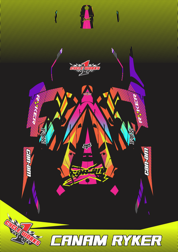 Can-Am Ryker 2019 - 2021 Full Body DECAL Graphic Sticker Decal VECTOR ...