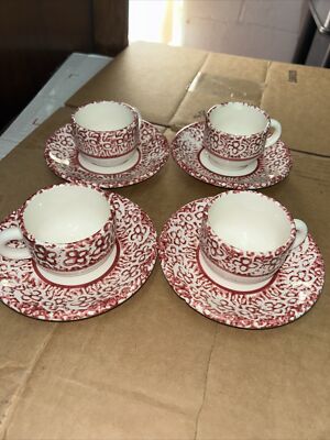 Vintage La Primula 4 Tea Cups And Plates- Made in Italy | eBay