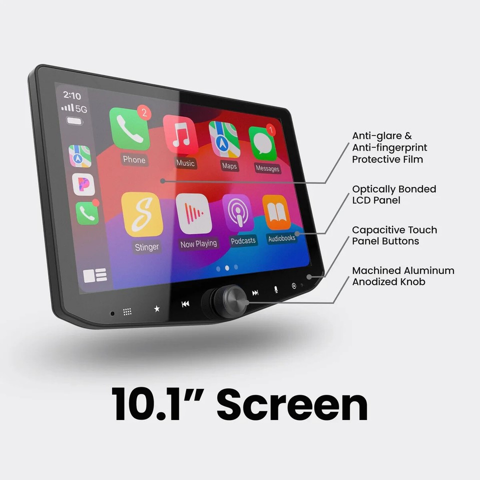 Stinger Horizon10 10.1" Floating Multimedia Infotainment Display System ...