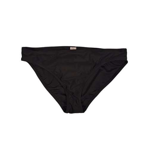La Blanca Bikini Bottom Womens 16 Black Island Goddess Hipster Mid-Rise ...