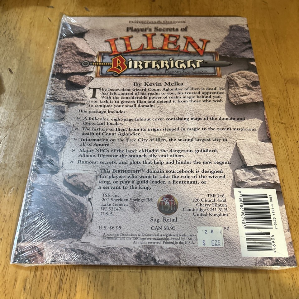 Dungeons & Dragons AD&D Birthright Player's Secrets of ILIEN NEW shrink ...