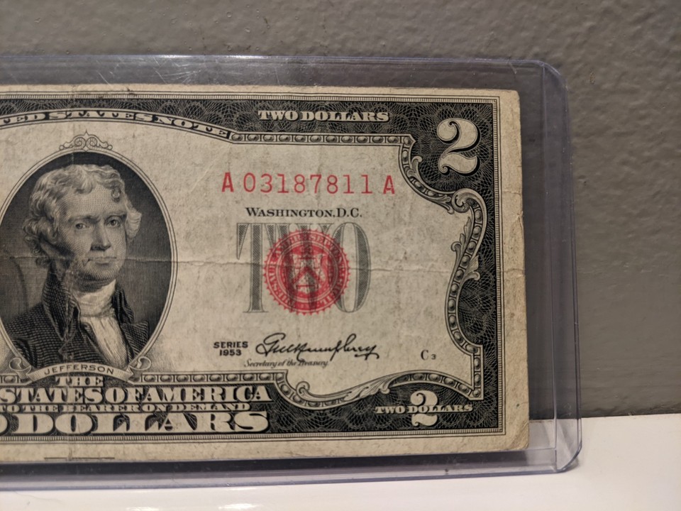 Original 1953 $2 Dollar Bill USD Red Seal Rare | eBay