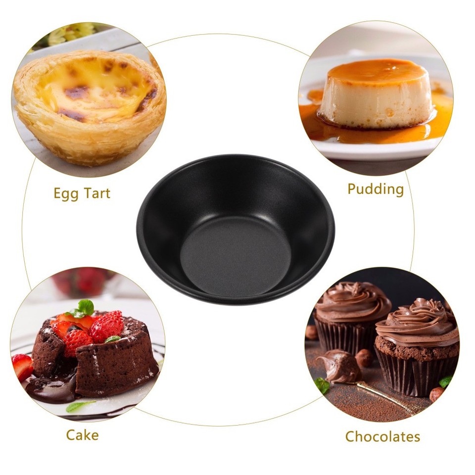 4 Pcs Egg Tart Mold Metal Patty Mini Pie Pans Muffin Tins Pastry Molds ...