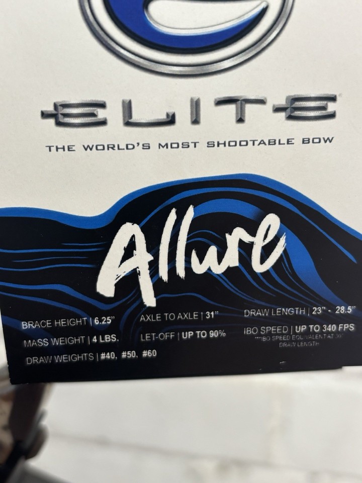 Elite Allure Compound Bow RH 60lbs First Lite Camo | eBay