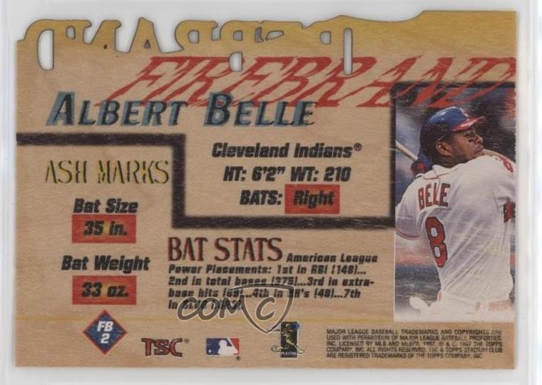 1997 Topps Stadium Club Firebrand Albert Belle #FB2 | eBay