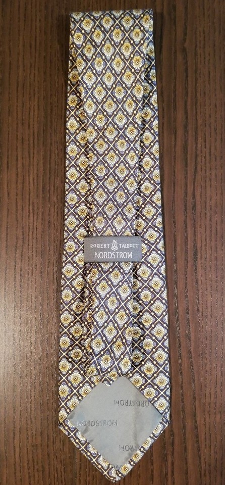 Robert Talbott Nordstrom's Floral Geometric Pattern 100% Silk Tie | eBay