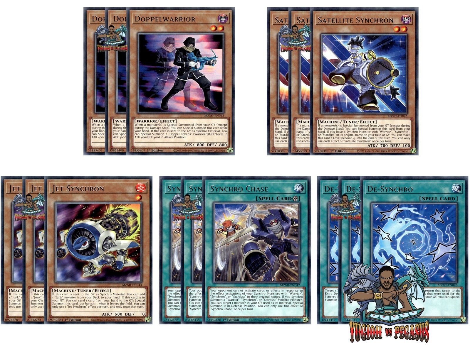 Yugioh Doppelwarrior Satellite Jet Synchron De-Synchro Chase Deck MZMI ...