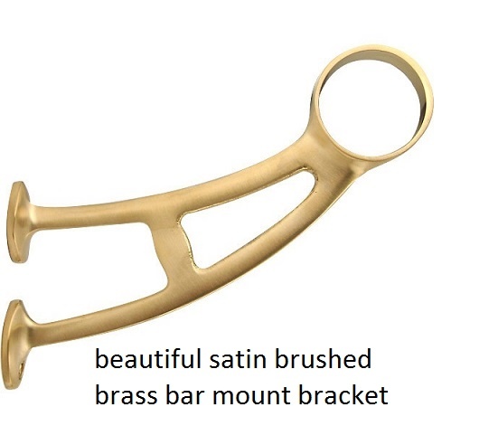 2" OD Bar Foot Rail Rest Kits - Choose Finish Bracket Rail Length-2ft ...