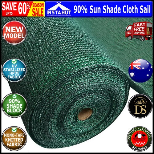 Instahut 90% Sun Shade Cloth Shadecloth Sail Roll Mesh 3.66x10m 195gsm ...