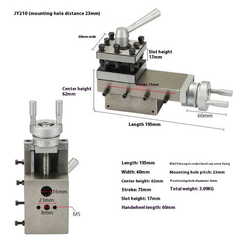 BV20 Mini Lathe Accessories Lathe Metal Tool Holder Assembly Small Tool ...