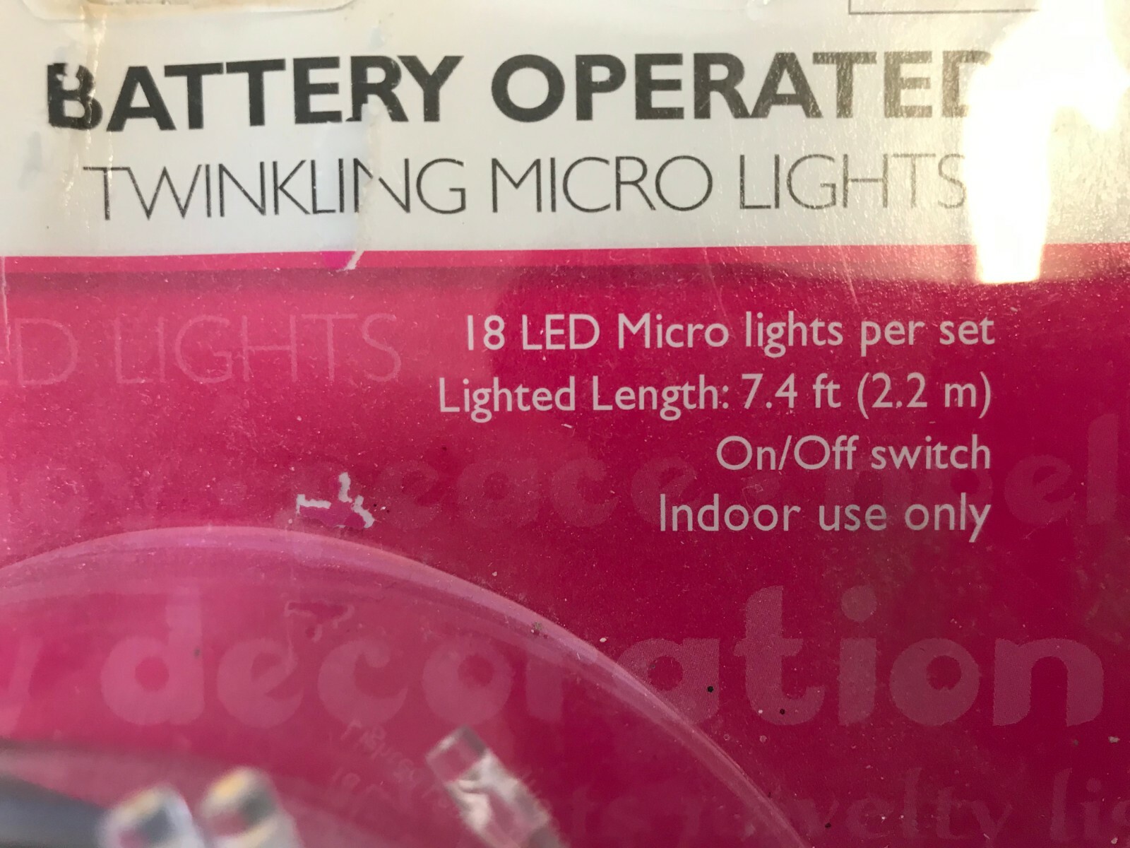 Twinkling Warm White Battery Operated 18 Micro Lights LED Philips for ...