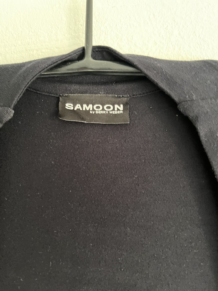Schwarze Weste mit eingenähtem Top in Trendfarben, Samoon, Gr. 52 o 54 ...