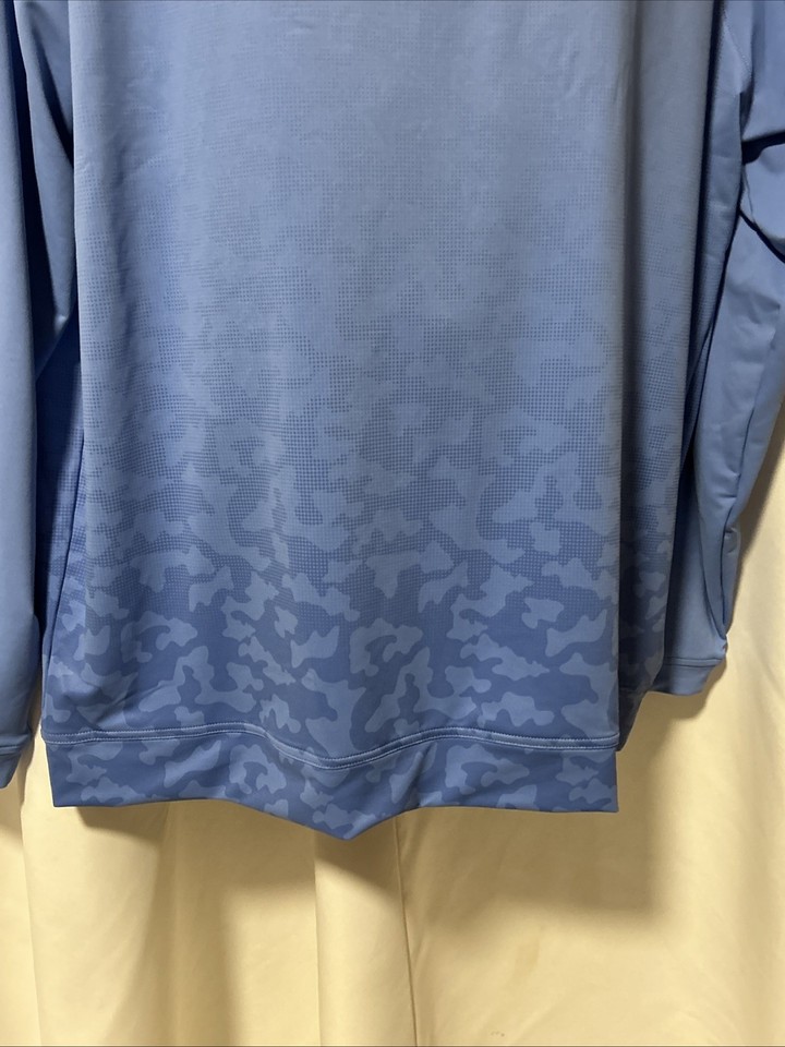 Peter Millar XXL Crown Sport Perth Dip-Dye Camo Performance Golf Blue ...