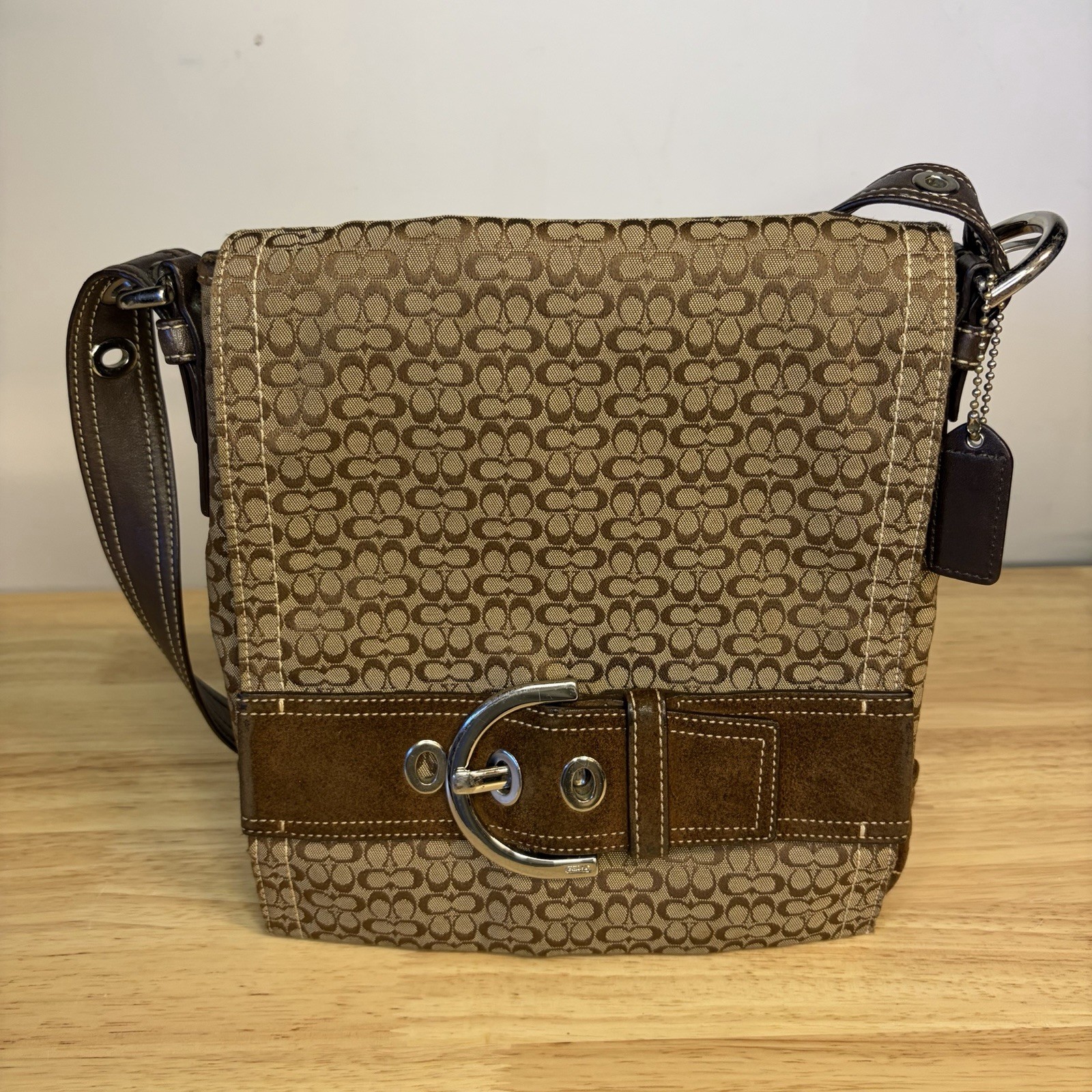 Vintage Coach Mini Signature Jaquered SoHo Belted Sho… - Gem