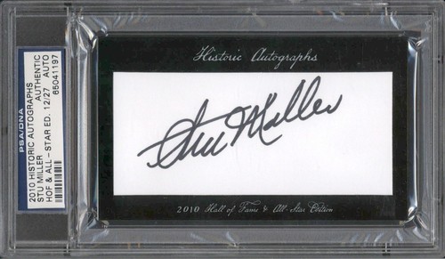 2010 Historic STU MILLER Autograph Card Cut PSA/DNA Authenticated Auto ...