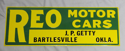 Vintage Desperate Sign Co REO Motor Cars Metal Sign EXC! | eBay