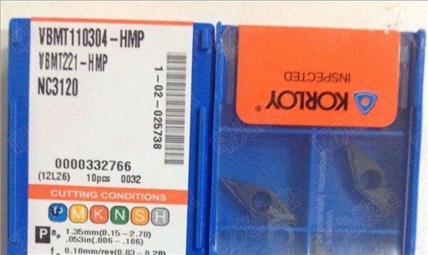 10Pcs/Box New Korloy VBMT110304-HMP NC3120 VBMT221-HMP Carbide Inserts ...