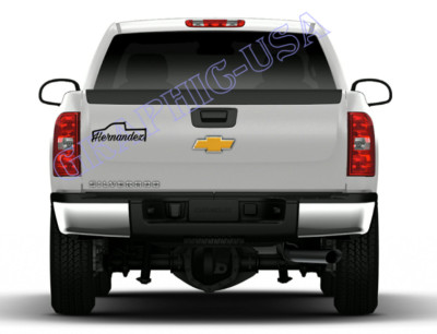 HERNANDEZ TROKIANDO CAMIONETA DECAL STICKER CALCOMANIA DE VINILO NEGRO ...