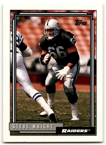 1992 Topps Steve Wright Los Angeles Raiders #532 | eBay