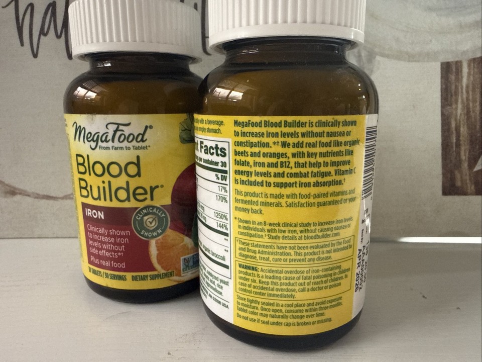 Mega Food Blood Builder Iron 30 Caps 2Pack Exp:04/26 51494101704| eBay