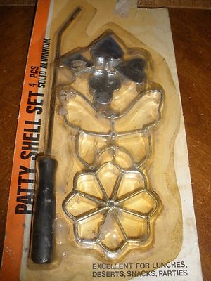 NEW NOS Vintage Patty Shell Set 4 pcs solid aluminum-Swedish timbales ...