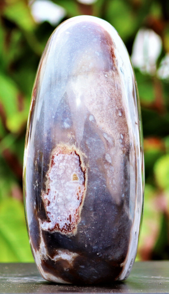 195MM Lavender Ocean Jasper Oval Decorative Natural Healing Crystal ...