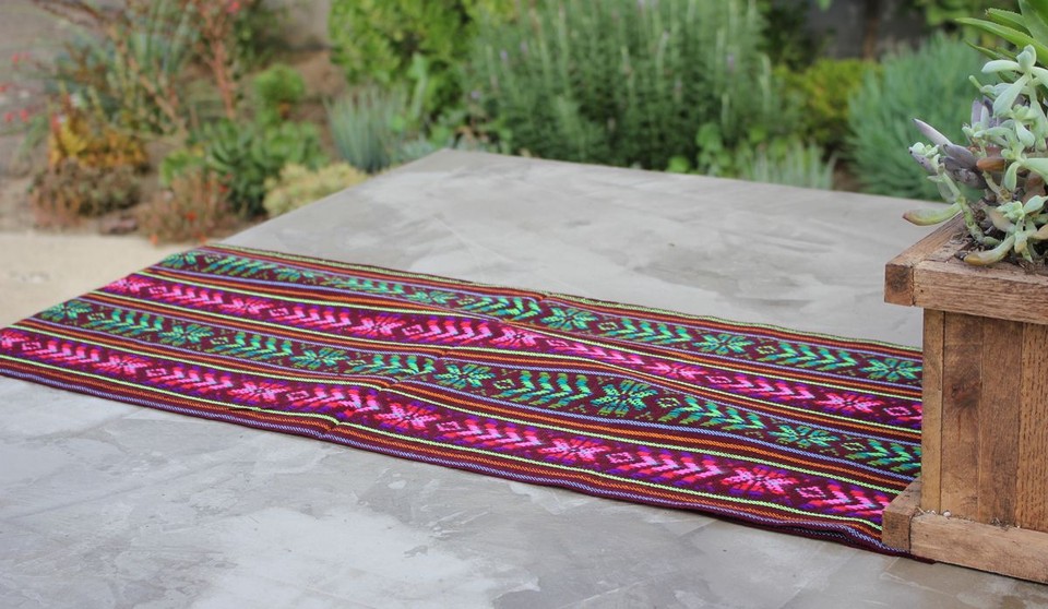 Mexican Rebozo Serape Aztec Table Runner 80" by 14". Choose from many ...
