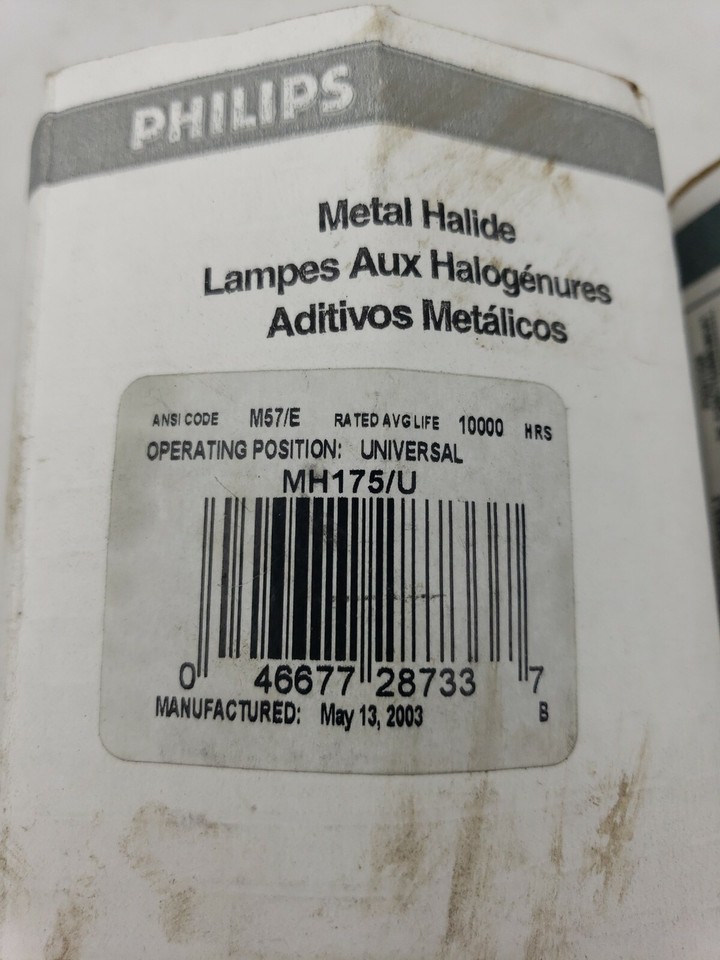 (LT3) 2PCS - Philips MH175/U Metal Halide Lamp ED28 Mogul Base 287334 175W | eBay