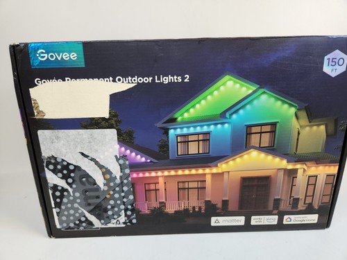 Govee Permanent Outdoor Lights 2, 150Ft RGBIC Outdoor Lights with 108 LED -Black | eBay