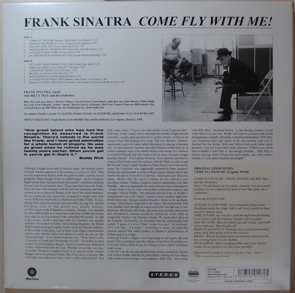 Frank Sinatra Billy May And His Orchestra Come Fly With Me LP Vinyl ...