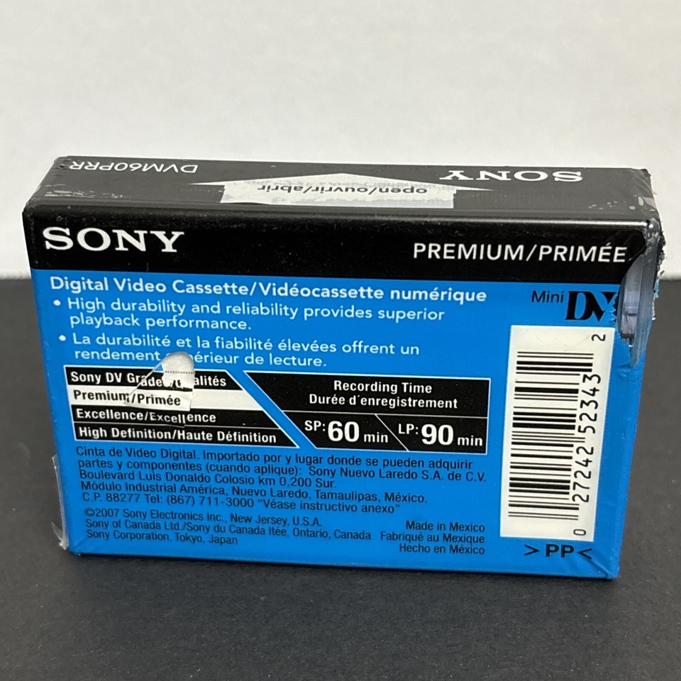 Sony DVC Premium 60 Mini DV Tape DVM60PRL Mini Video Tape SEALED | eBay