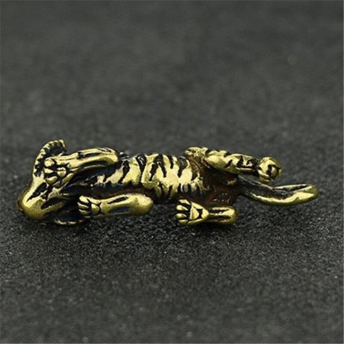 Brass Tiger Statue Metal Animal Figurine Tea Pet Miniature Toy ...