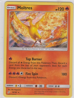 Pokemon TCG SM Team Up 19/181 Moltres Holographic Rare Card | eBay