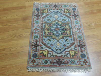 Turkish Rug,Kazak Rug,Turkish Ushak Rug,Handmade Geometric Rug 2x3.1 Ft ...