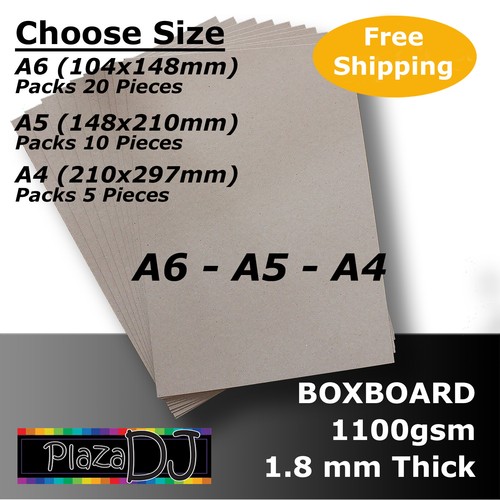 BoxBoard Backing Card ChipBoard 1100gsm 1.8mm A6 A5 A4 ReCycled #B16A # ...