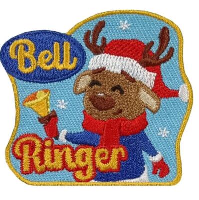 Girl Boy Cub BELL RINGER Ringing Fun Patches Badge SCOUT GUIDE ...