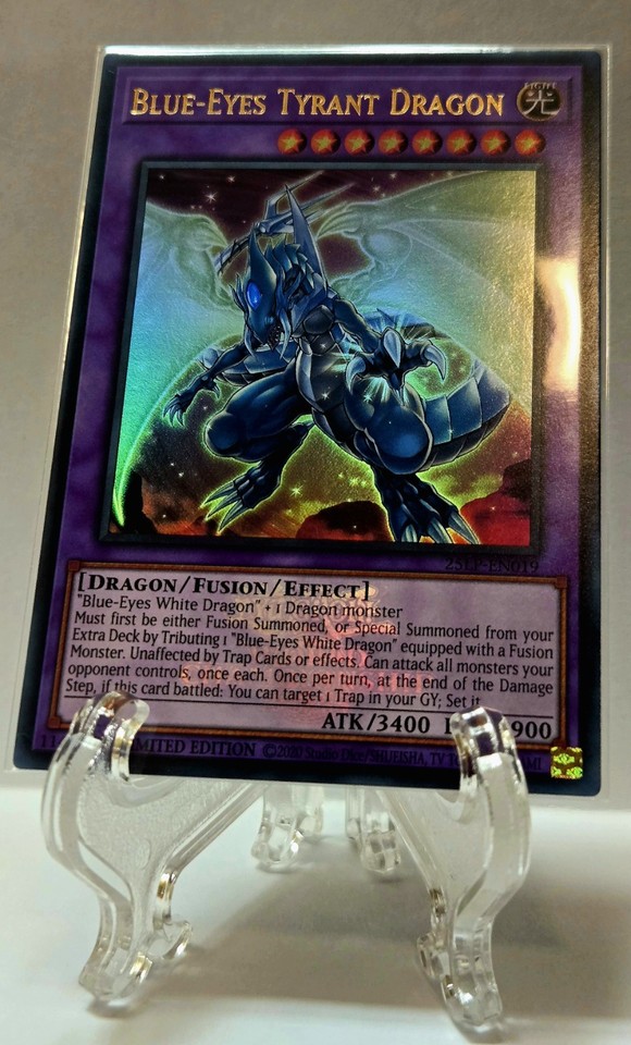 Blue-Eyes Tyrant Dragon Emblazoned Ultra Rare 25LP-EN019 Limited Pack ...