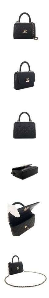 CHANEL Coco Handle Micro Black Champagne Gold 5ET0136 126220959 | eBay
