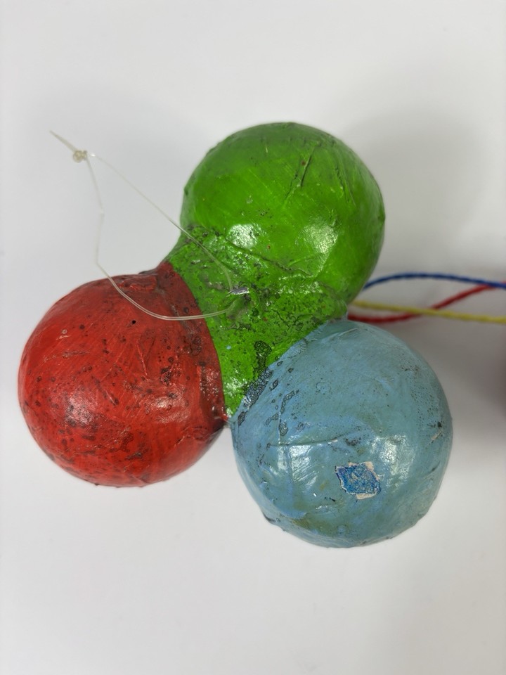 Vintage 1970s Paper Mache Clown Floating with Balloons Mexico Folk Art ...