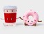 Target Spritz Felt Christmas Coffee Donut Duo Set Valentines 2024 | eBay