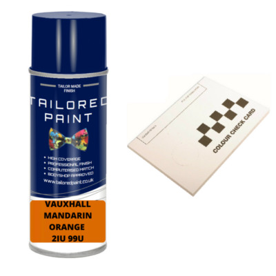 For Vauxhall Mandarin Orange 2 Iu 99 U Aerosol Spray Paint Wide Fan ...