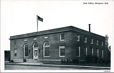 Post Office, Newport, Arkansas - Curt Teich Photo Finish Postcard ...