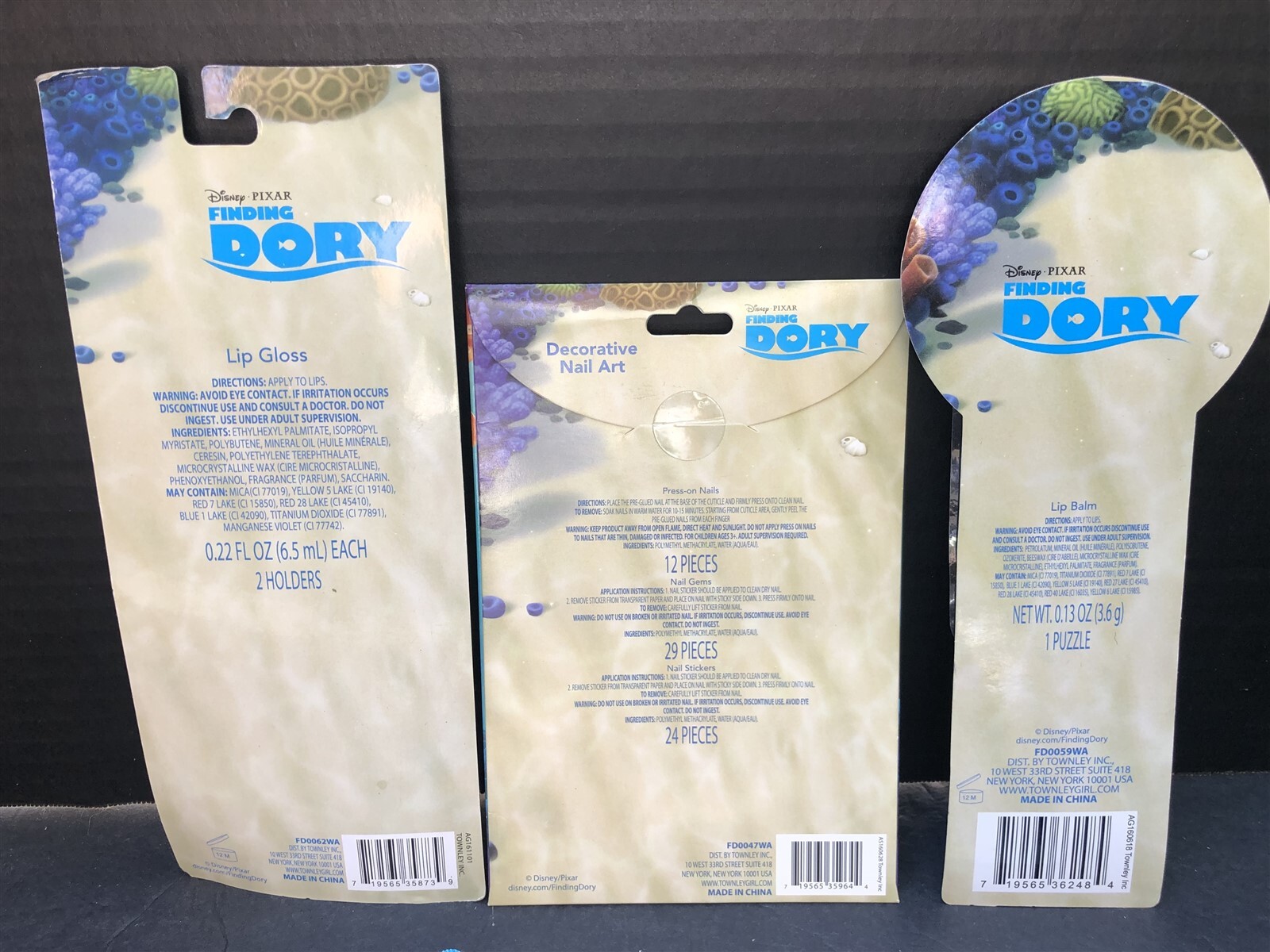 Finding Dory Nemo ~ Lip Gloss Nail Art Polish Bubble Bath Body Wash ...