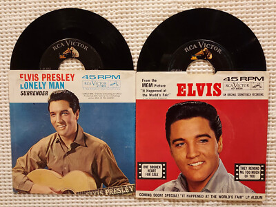 ELVIS PRESLEY Surrender 47-7850 One Broken Heart 47-8134 Orig RCA ...