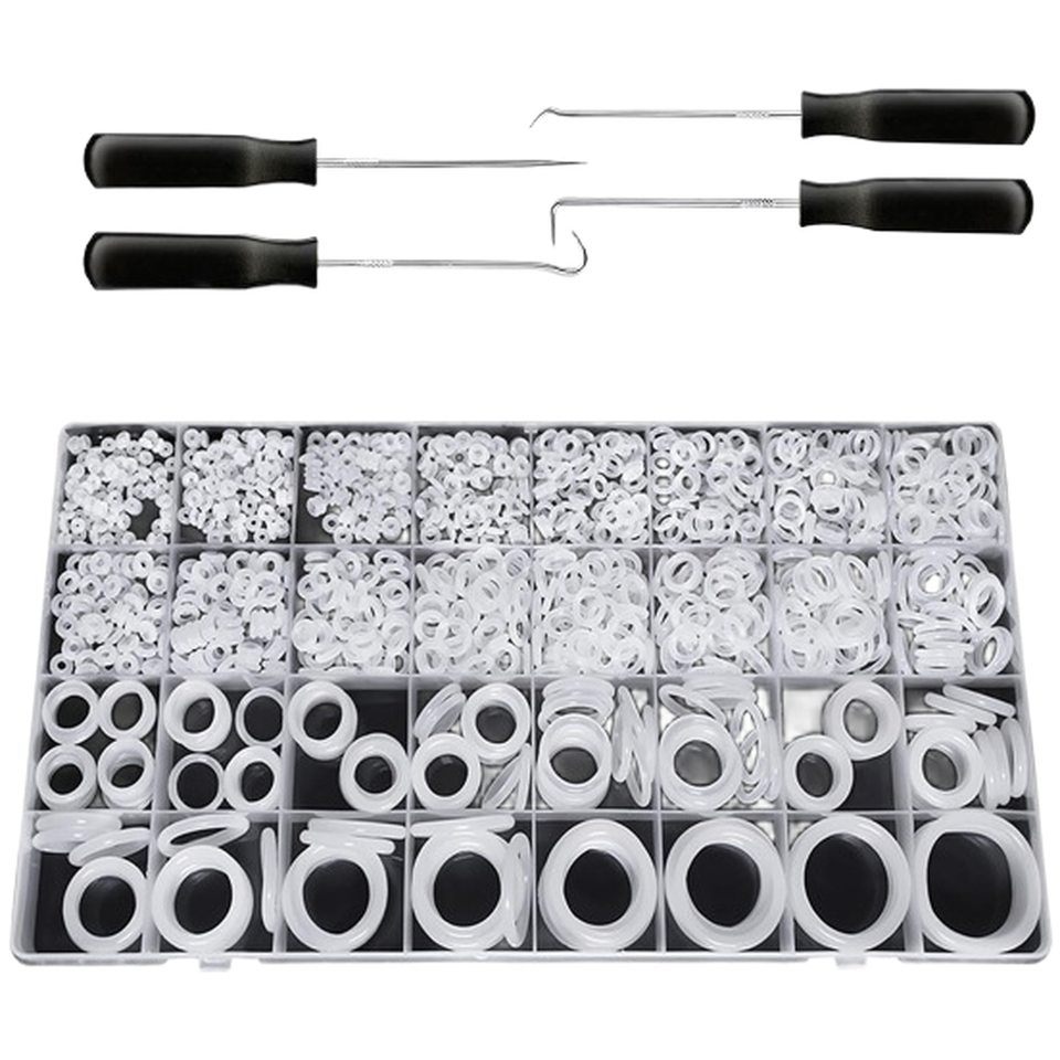 Silicone O Ring Assortment Kit 1228 Pieces 32 Sizes Clear White for ...